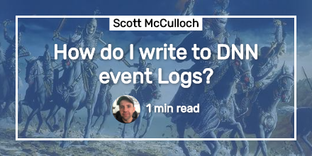 How do I write to DNN event Logs?